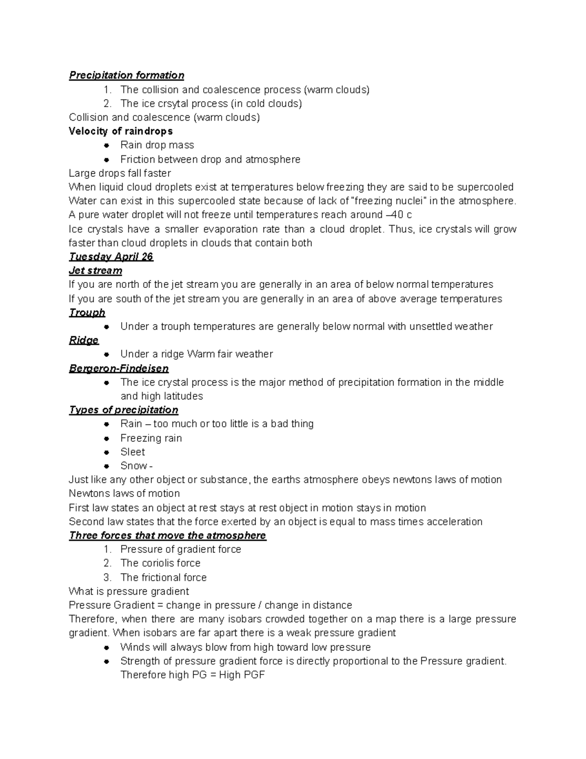 Meteorology study notes (66) - Precipitation formation 1. The collision ...