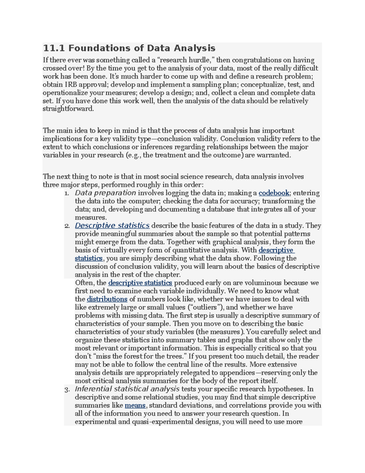 Chapter 11 12 13 - Good - 11 Foundations of Data Analysis If there ever ...