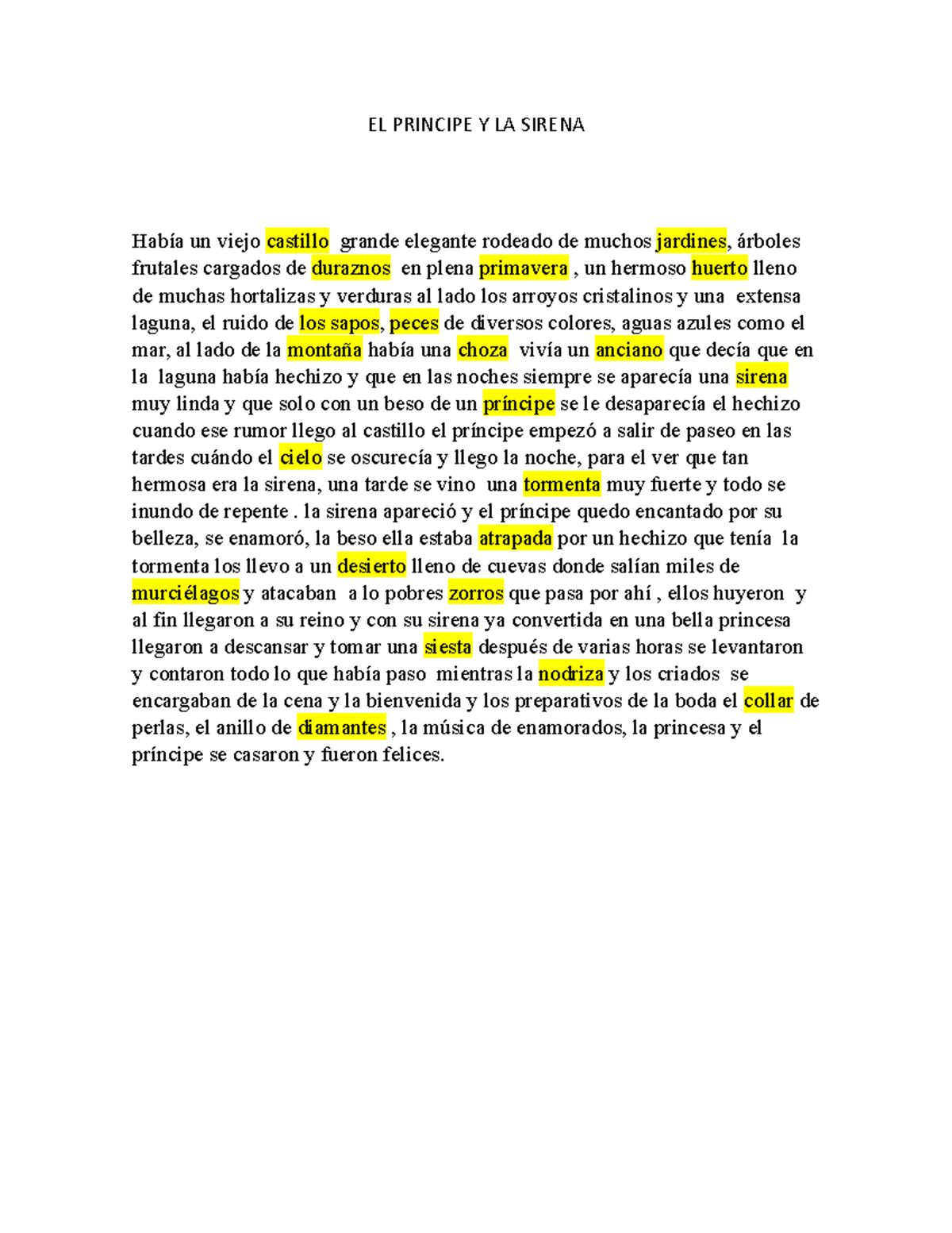 EL Principe Y LA Sirena poema - EL PRINCIPE Y LA SIRENA Había un viejo ...