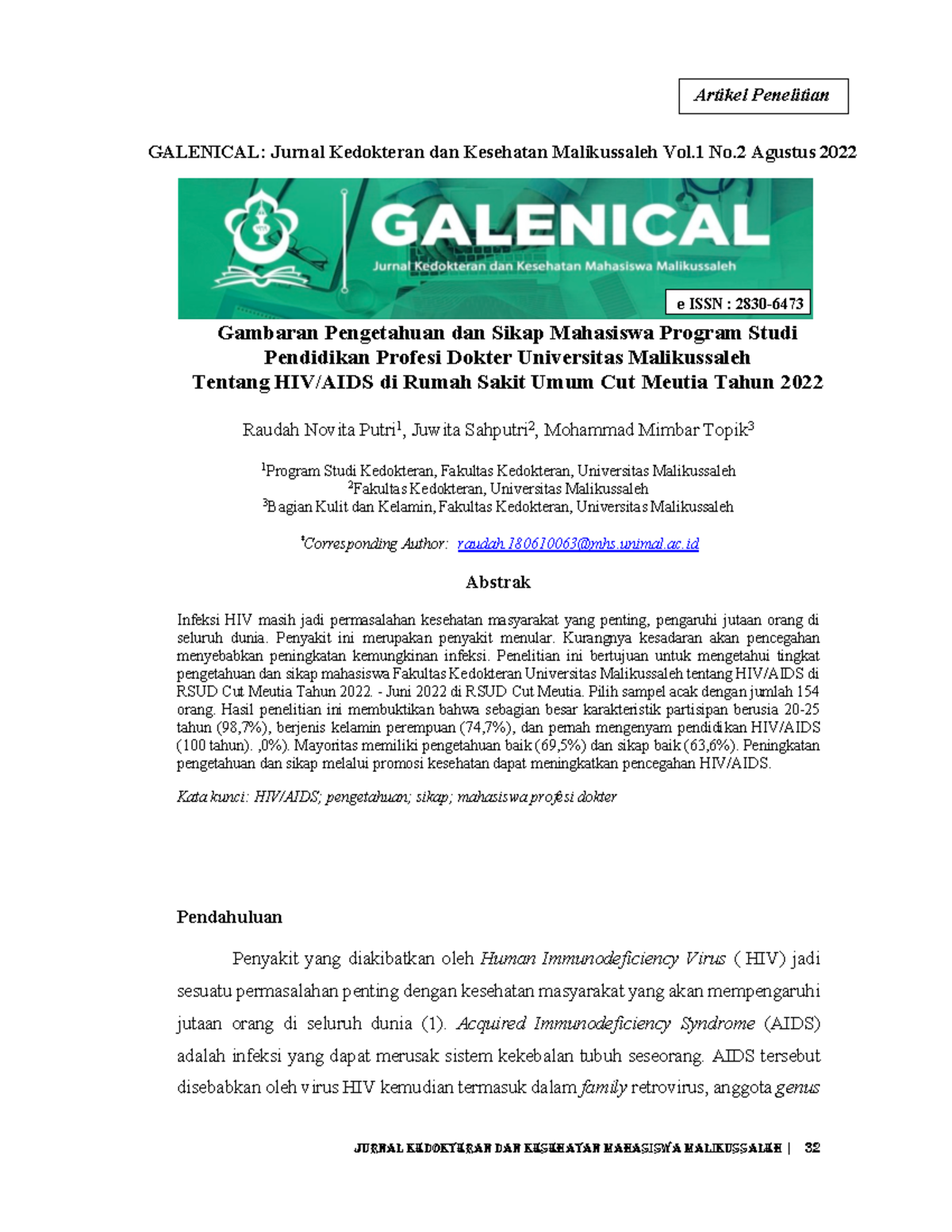 8158 20772 1 PB - wqdd - GALENICAL: Jurnal Kedokteran dan Kesehatan ...