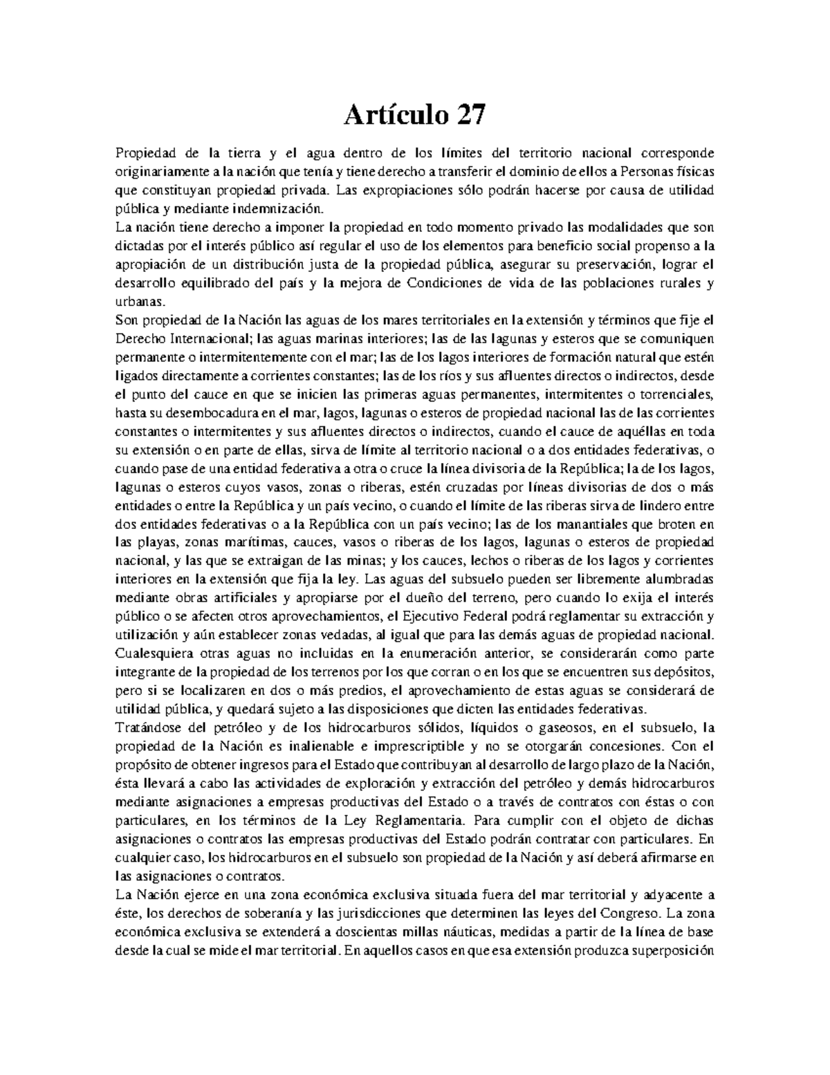 Artículo 27 Martinez dominguez joaquin de jesus - Artículo 27 Propiedad ...