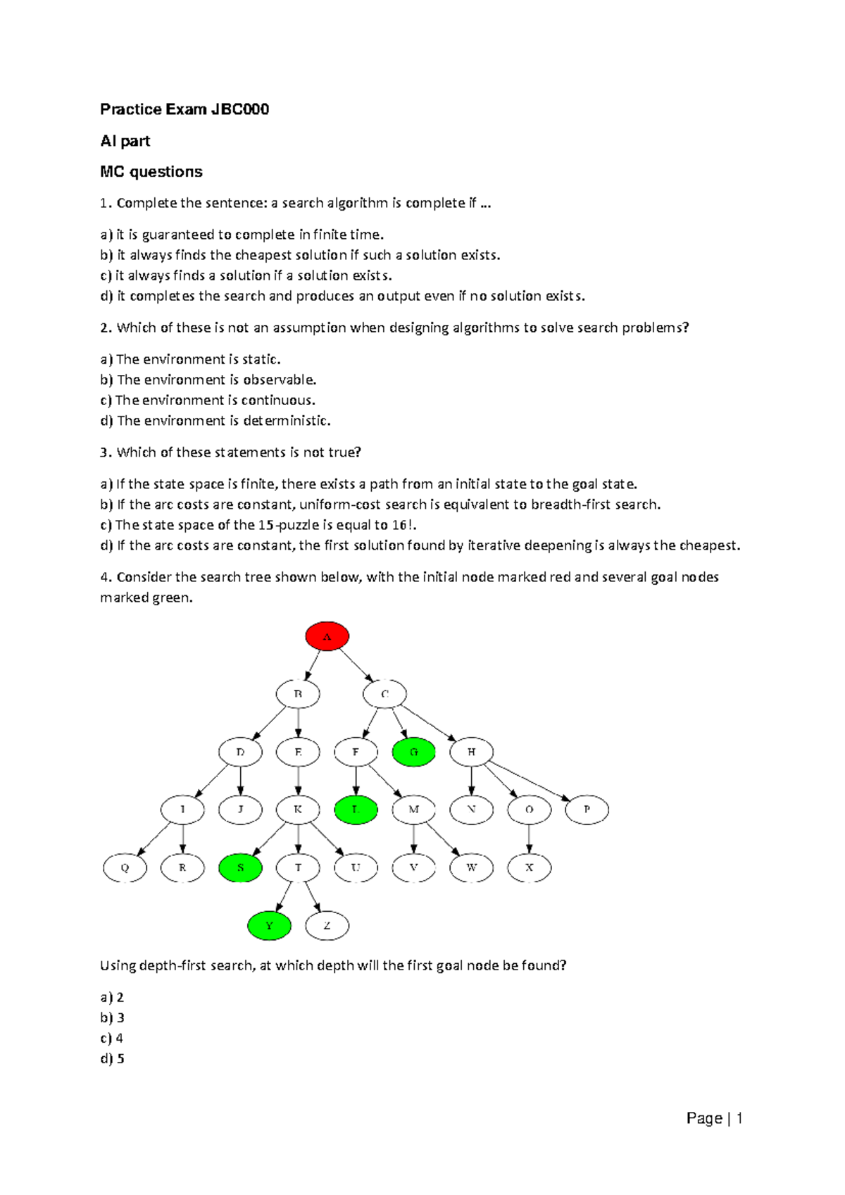 Practice Exam JBC000 - Practice Exam JBC AI part MC questions Complete ...