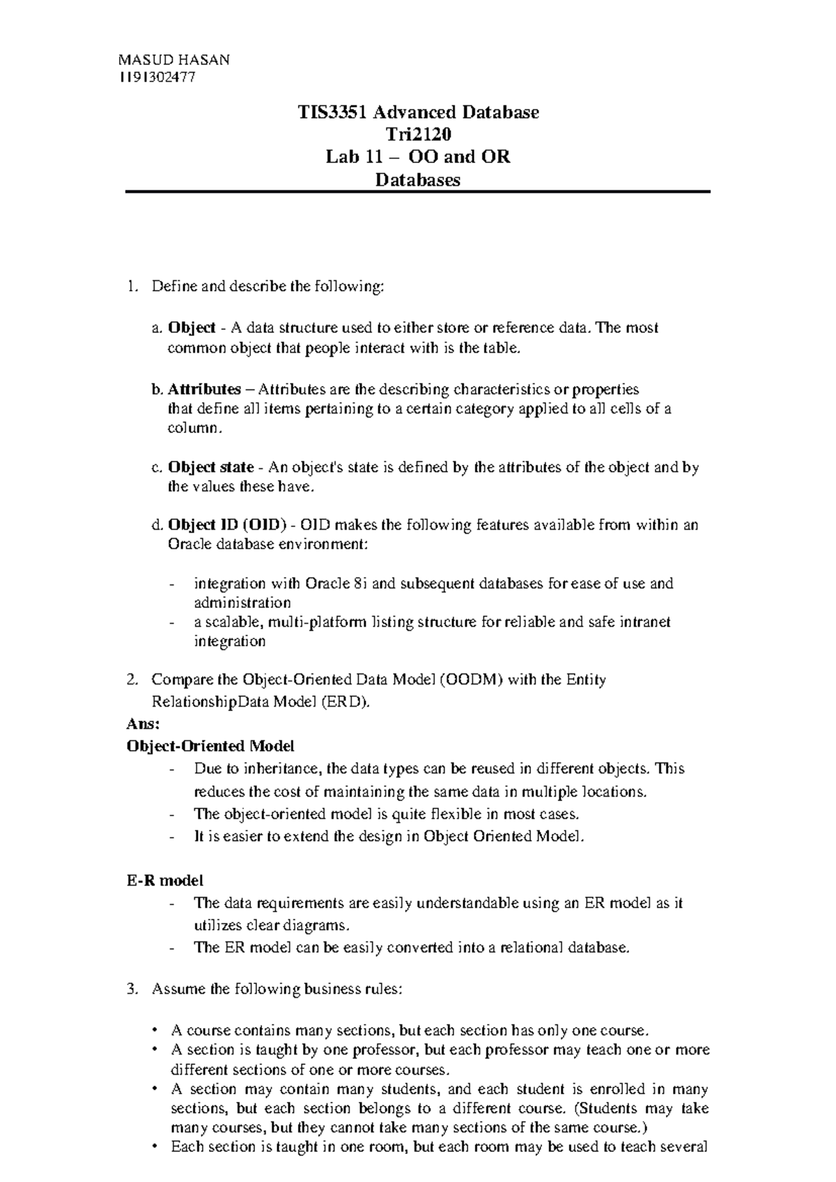 Tutorial - MMU - MASUD HASAN 1191302477 TIS3351 Advanced Database Tri ...