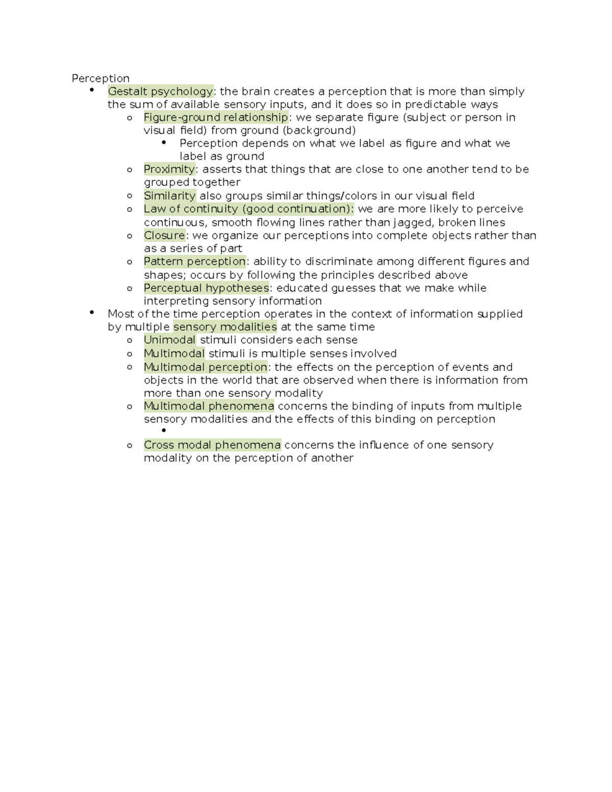 Perception - Professor Steven Barnhart - Perception Gestalt psychology ...