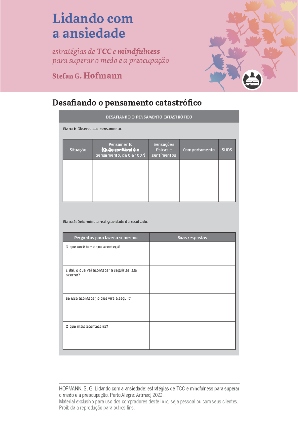 2 - Desafiando o pensamento catastrófico - Desafiando o pensamento ...