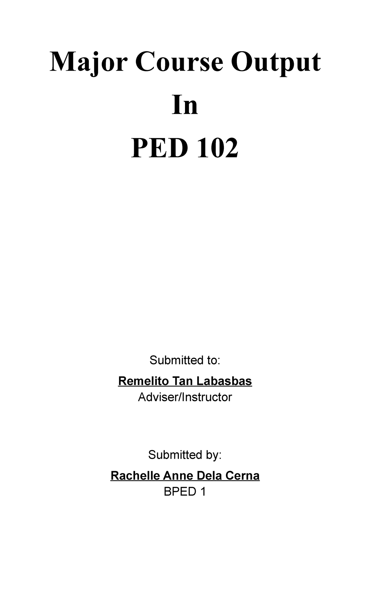 Research on aape - Major Course Output In PED 102 Submitted to ...