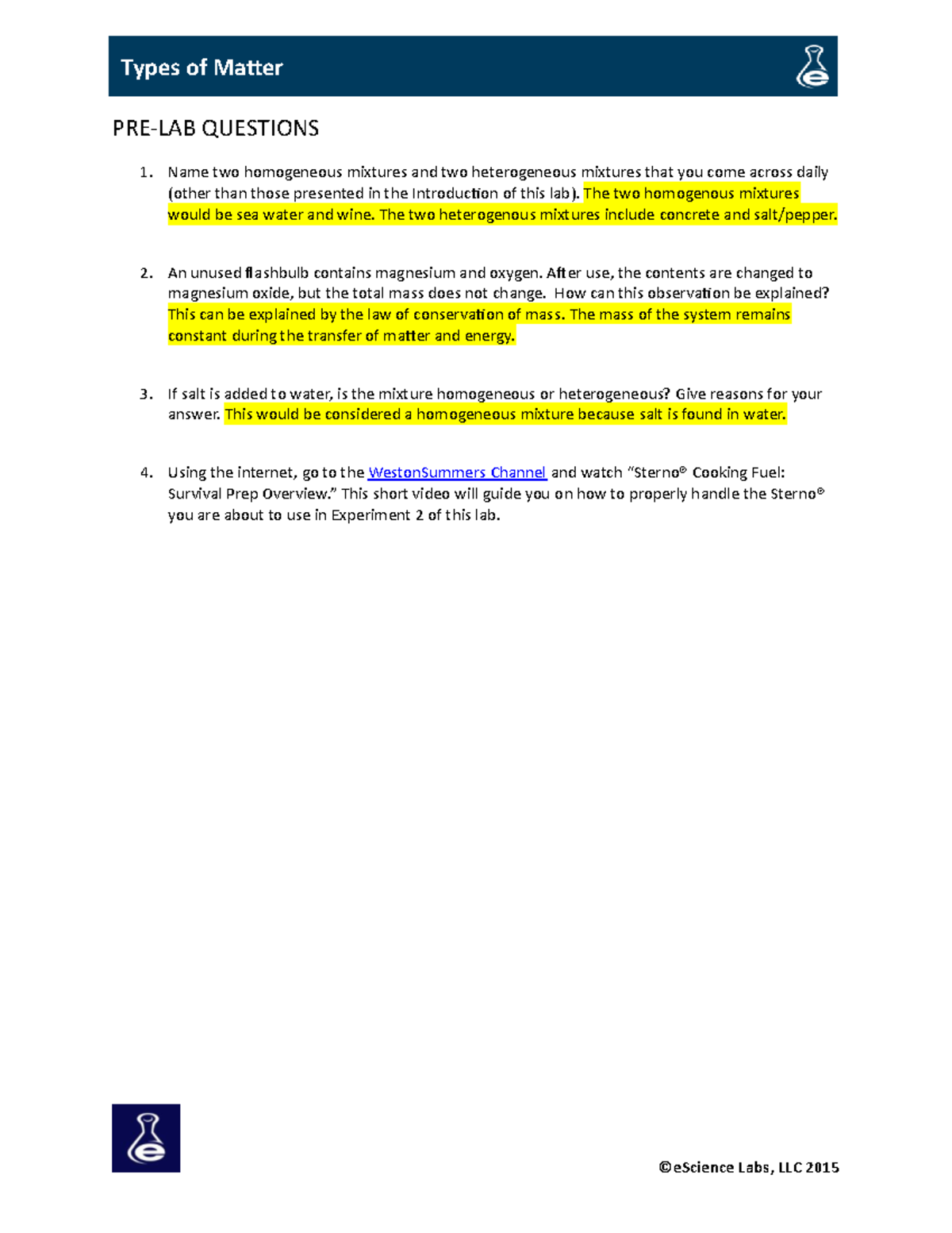 Lab 5 Types of Matter- TURN IN copy Reid - PRE-LAB QUESTIONS Name two ...