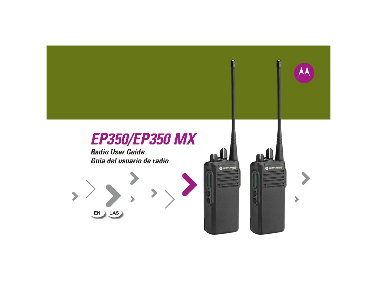 EP350 MX Guía de usuario - EP350/EP350 MX Radio User Guide Guía del ...