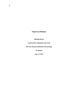 IDS-402 Module 1 - Michelle Morin Southern New Hampshire University IDS ...