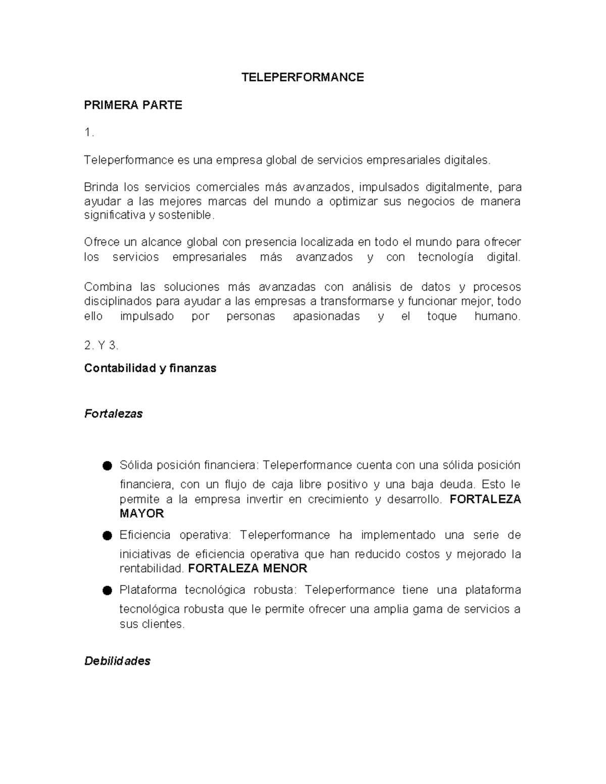Tele Performance Trabajo Jueves - TELEPERFORMANCE PRIMERA PARTE 1 ...