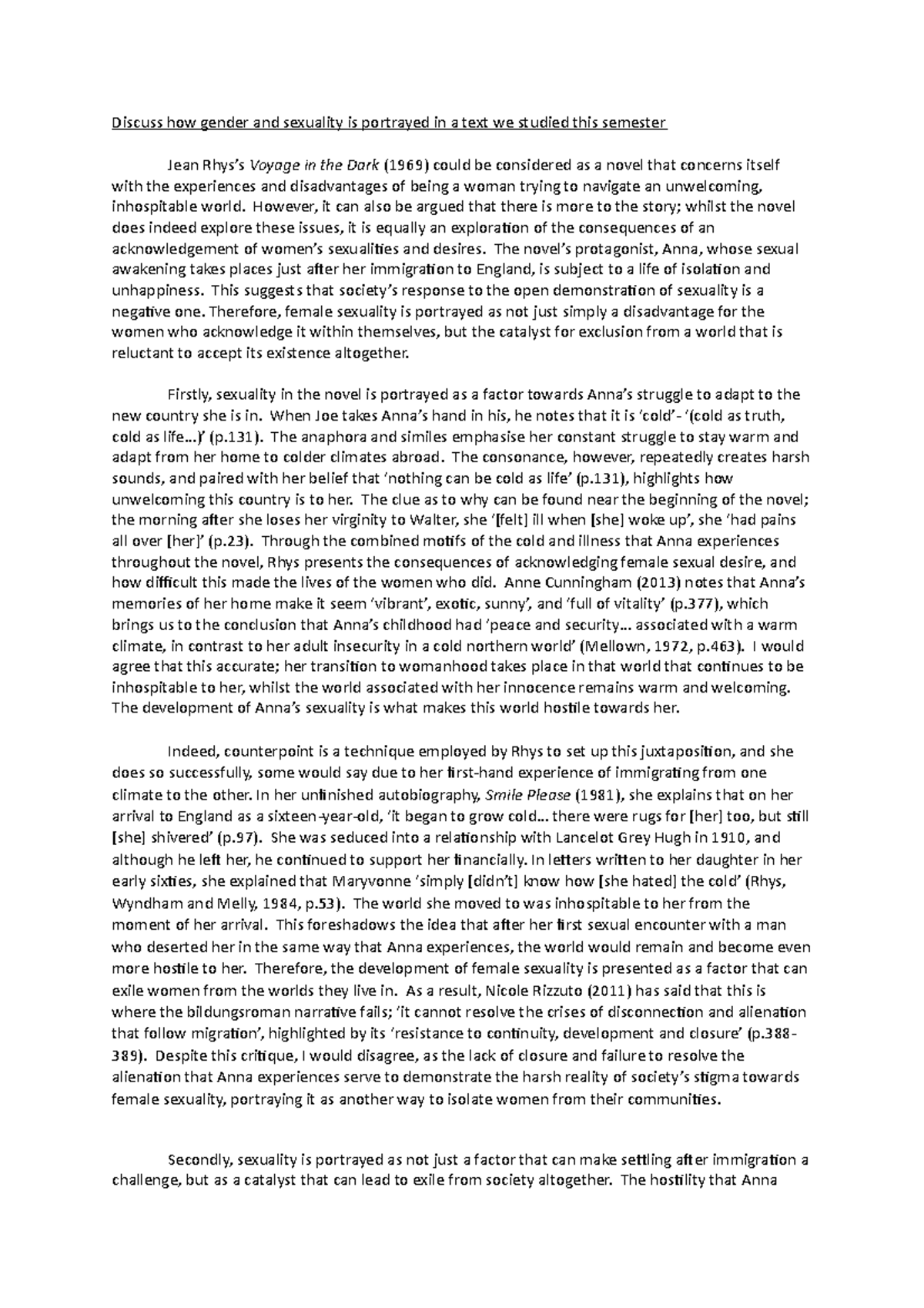 Modernism Essay Gender and Sexuality - Discuss how gender and sexuality ...