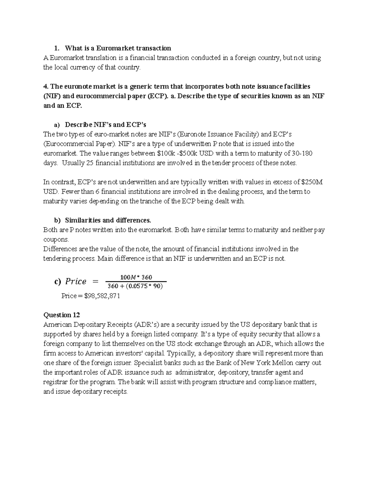 Week 7 - Tutorial 7 tutorial questions - answers - ECON339 - UOW - Studocu