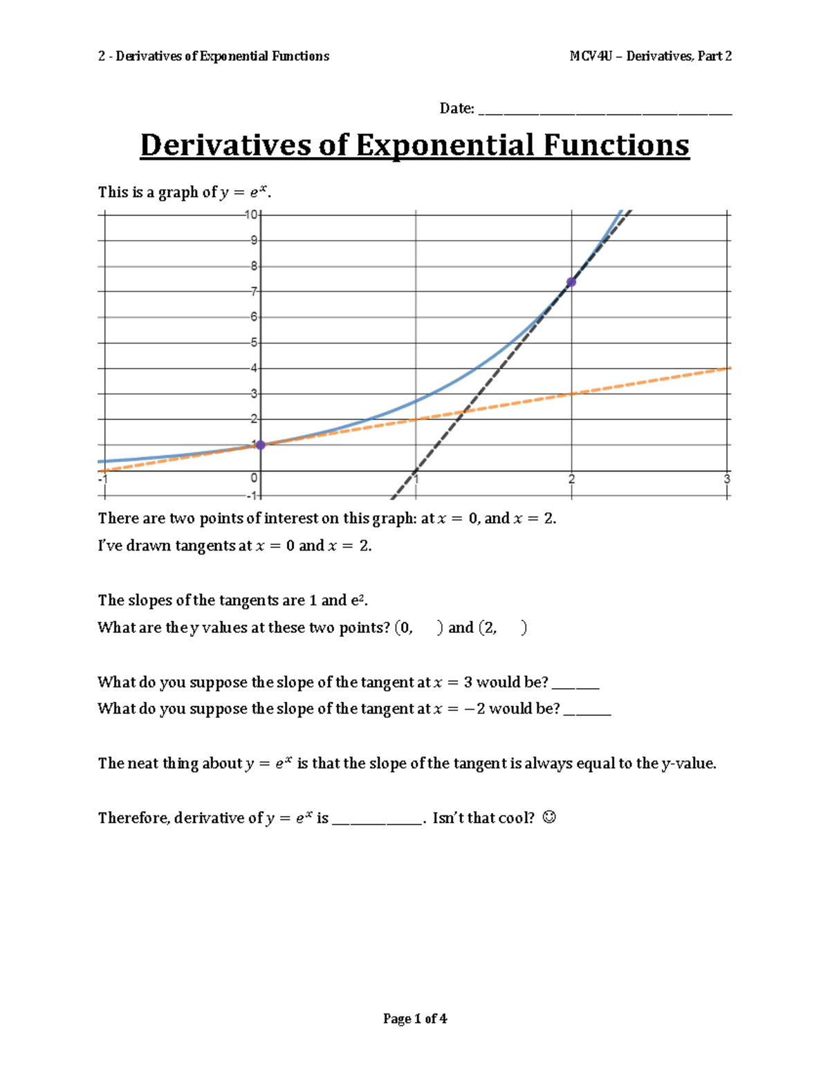 02 - Derivatives of Exponential Functions - Date
