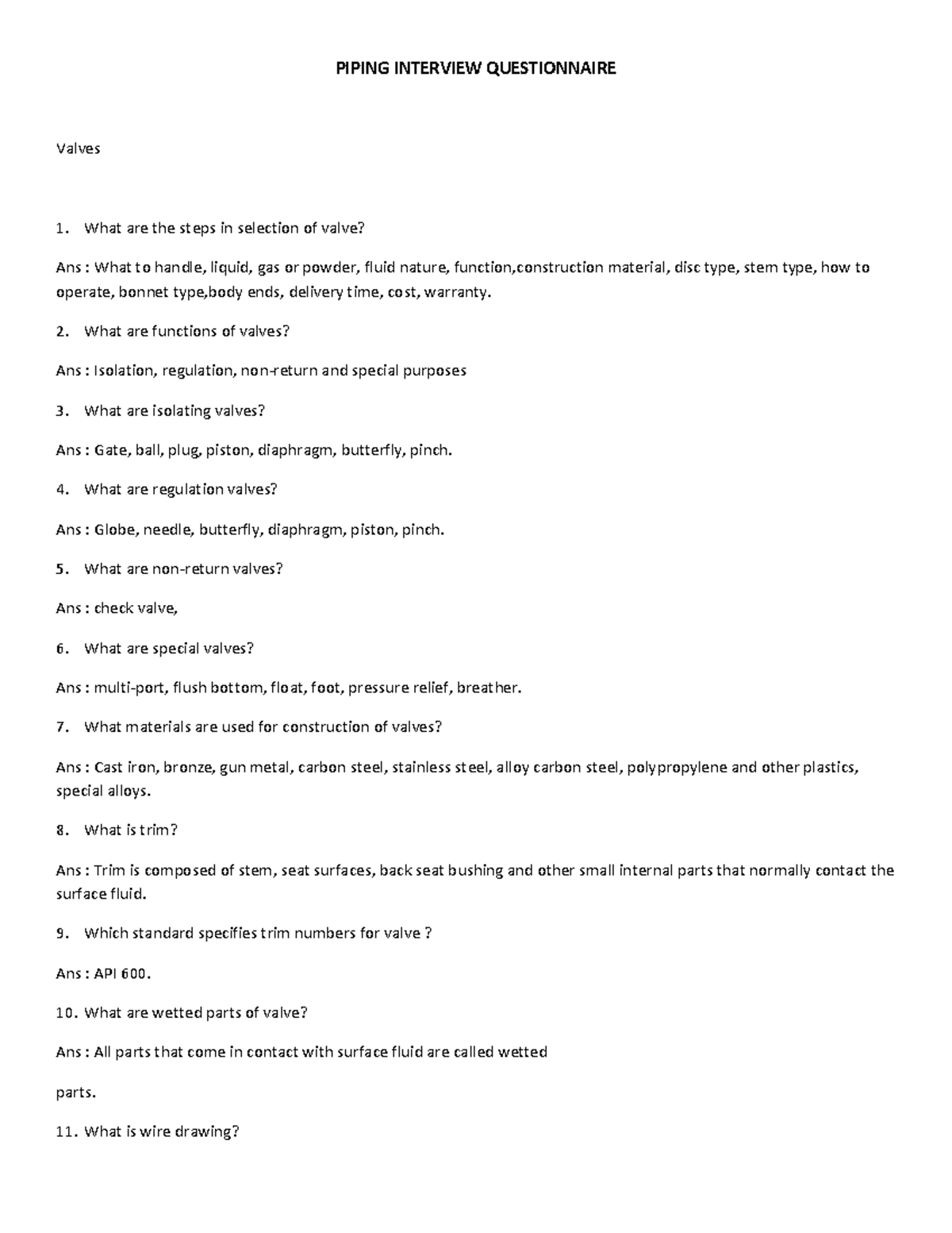 272917763 Piping Engineers Interview Questions - PIPING INTERVIEW ...