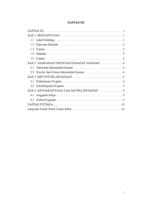 Proposal Program Kreativitas Mahasiswa - iii DAFTAR ISI PENGESAHAN ...