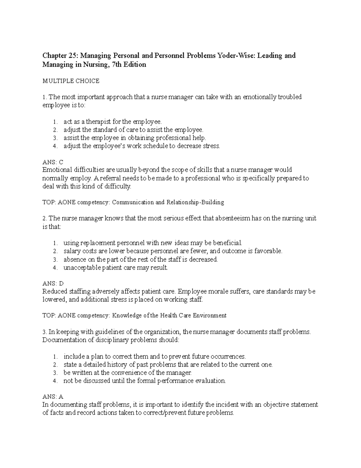 Managing personal - lecture notes - Chapter 25: Managing Personal and ...