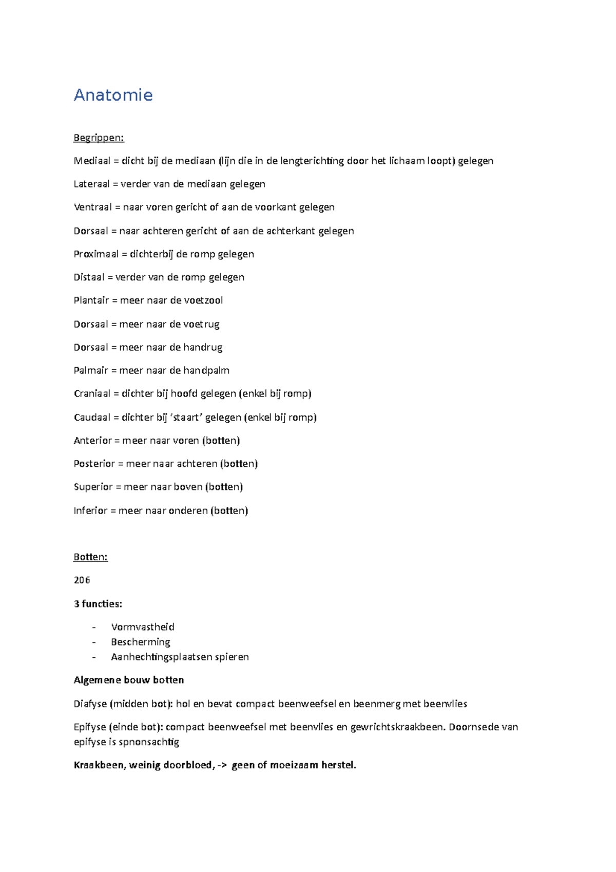 Anatomie van benen tot hoofd met lange voeten - Anatomie Begrippen ...