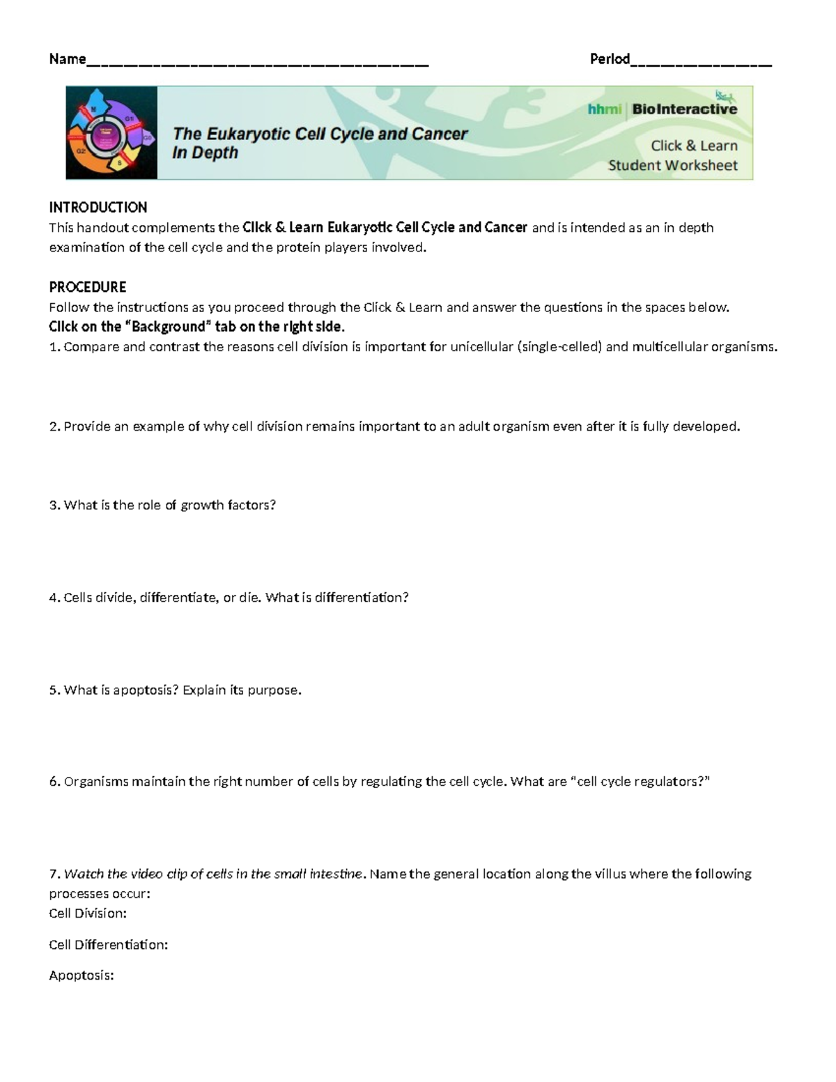 HHMI Eukaryotic Cell Cycle And Cancer Activity Name hhmi-eukaryotic-cell-cycle-and-cancer-activity-name