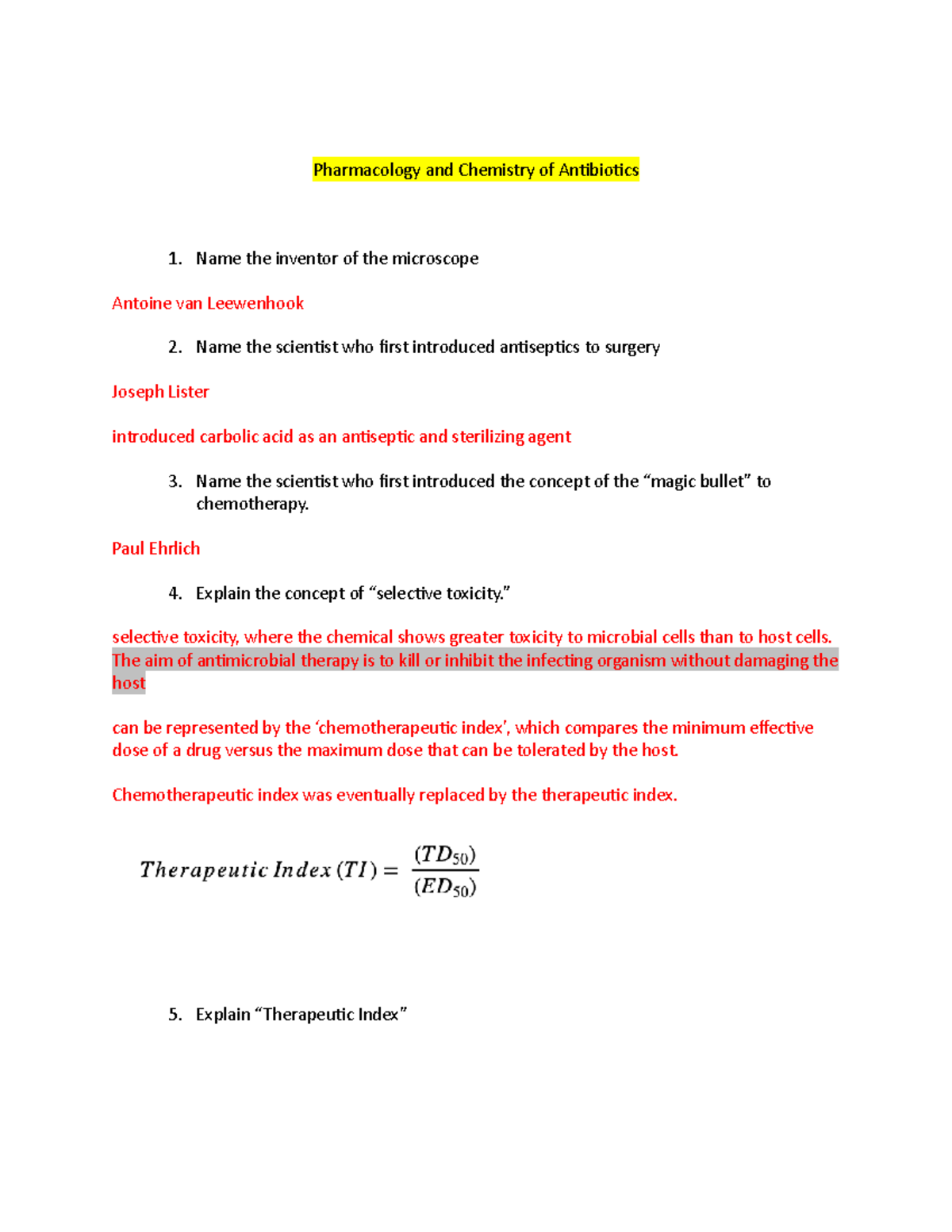 Pharmacology and Chemistry of Antibiotics - Paul Ehrlich Explain the ...