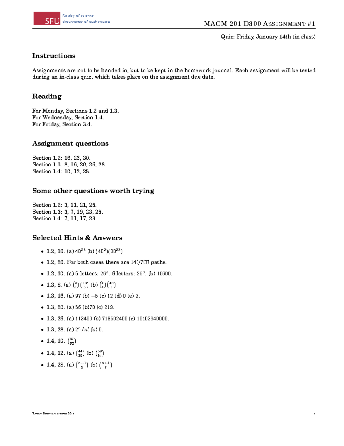 Practice assignment - Week Date Sections from FS Part/ References Topic ...