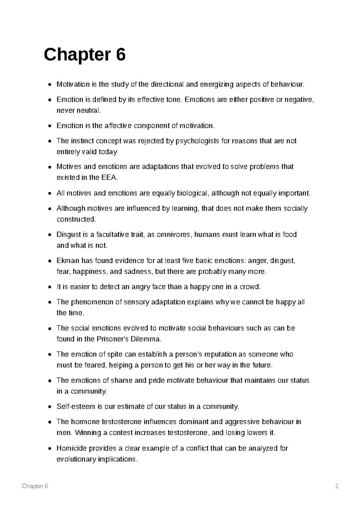 Chapter 6 Summary - Chapter 6 1 Chapter 6 Motivation is the study of ...