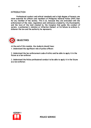 Law Enforcement Code of Ethics - LESSON 2 UNDERSTANDING ETHICS ...