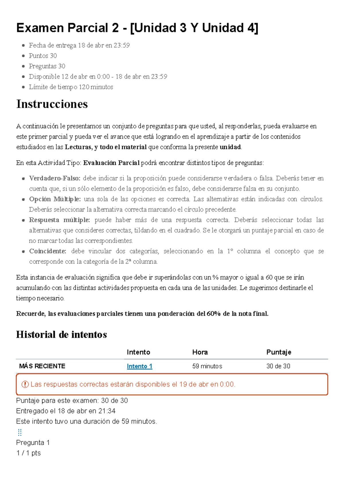 Examen Parcial 2 - [Unidad 3 Y Unidad 4] Estadistica I - Examen Parcial ...