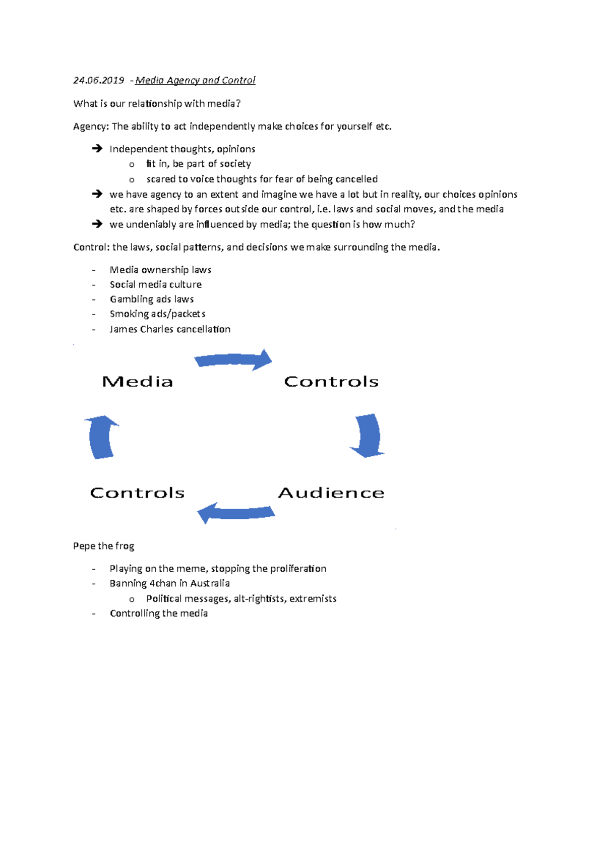 Media agency and control - 24.06 - Media Agency and Control What is our ...