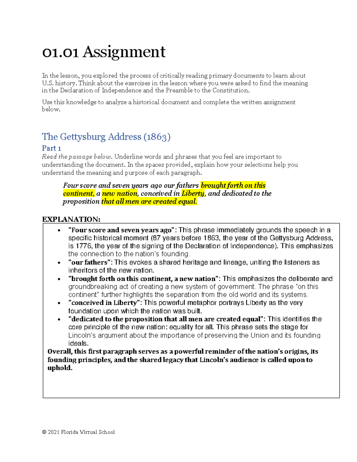 0101 assignment template - © 2021 Florida Virtual School 01 Assignment In the lesson, you ...