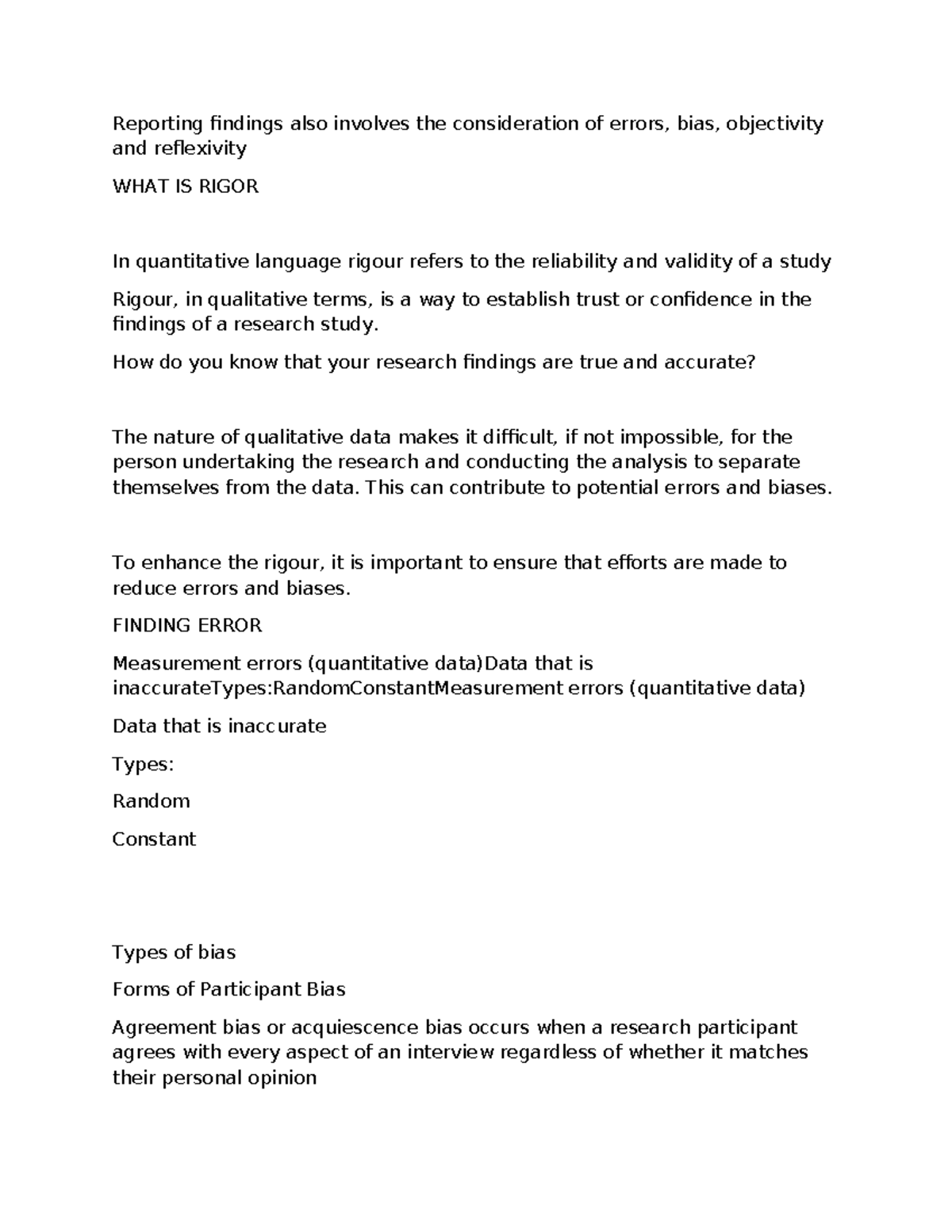 Document 67 - PSY 123 - Reporting findings also involves the ...