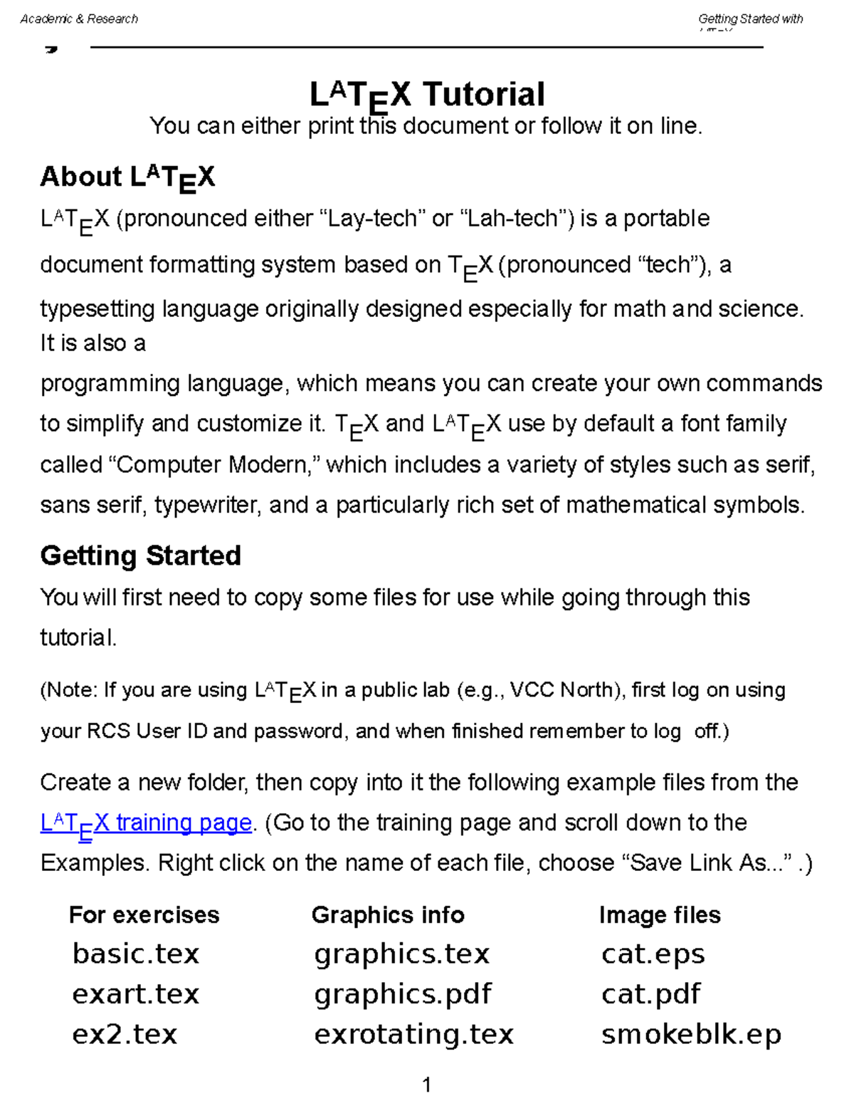Latex Tutorial in Ph D-converted - Academic & Research Getting Started ...