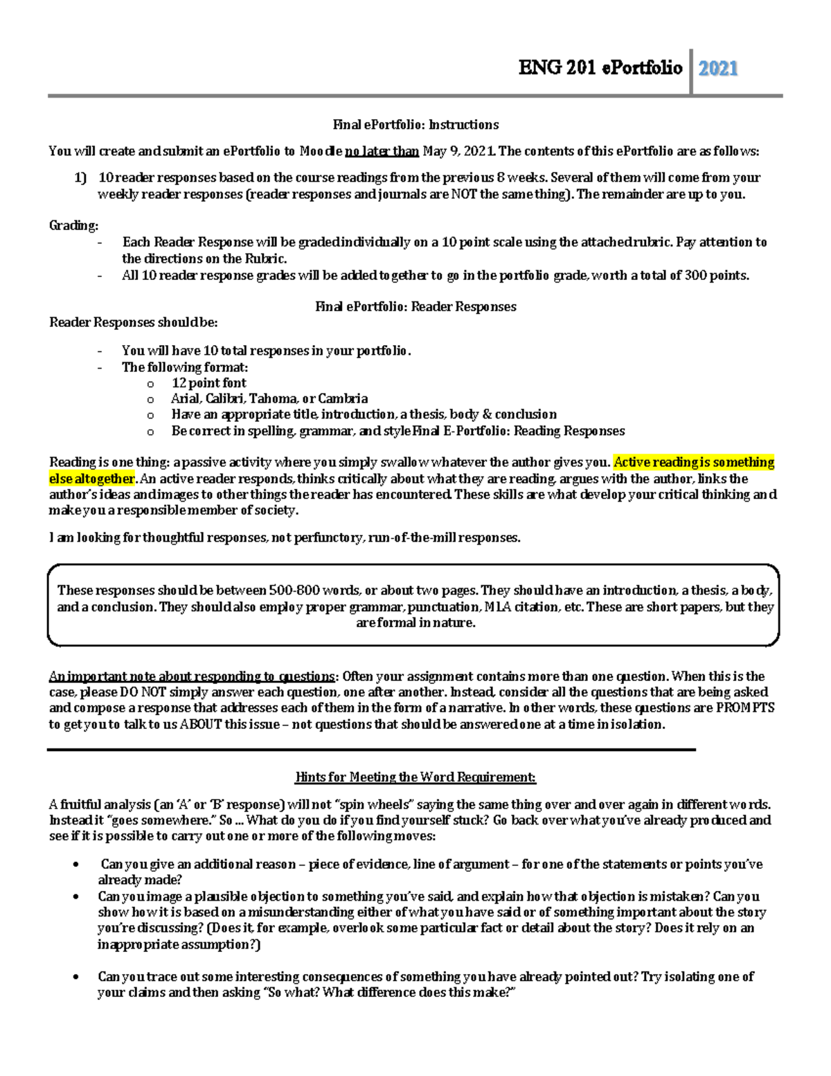 ENG 201 Master Copy Commonplace Book - ENG 201 - Studocu
