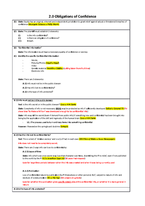 Equity Answer Sheet - helps pick out issues in exam - Resulting Trusts ...