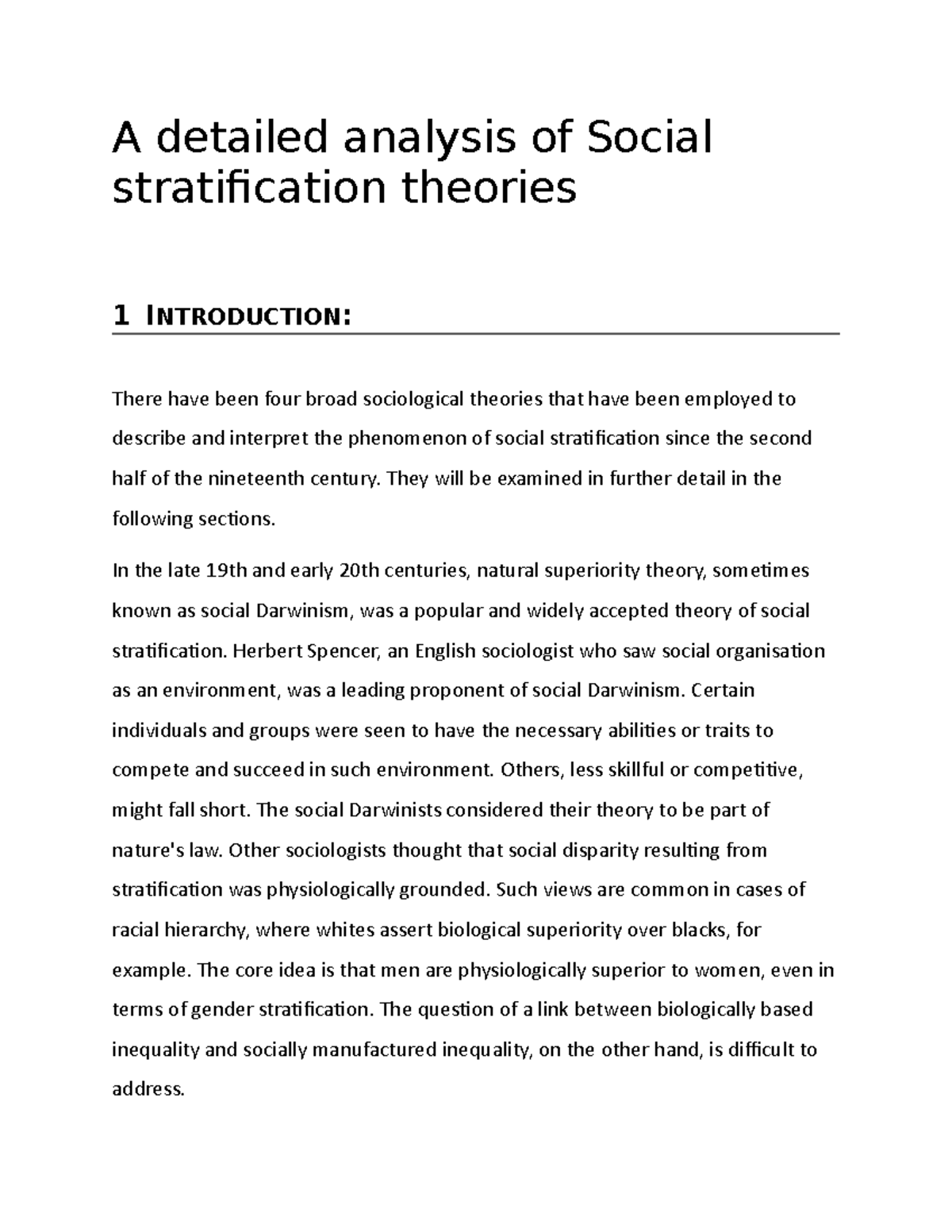 A detailed analysis of Social stratification theories - Sociology - BHU ...