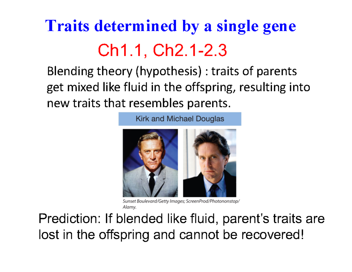 2 Gene and phenotype - precise notes - Traits determined by a single ...