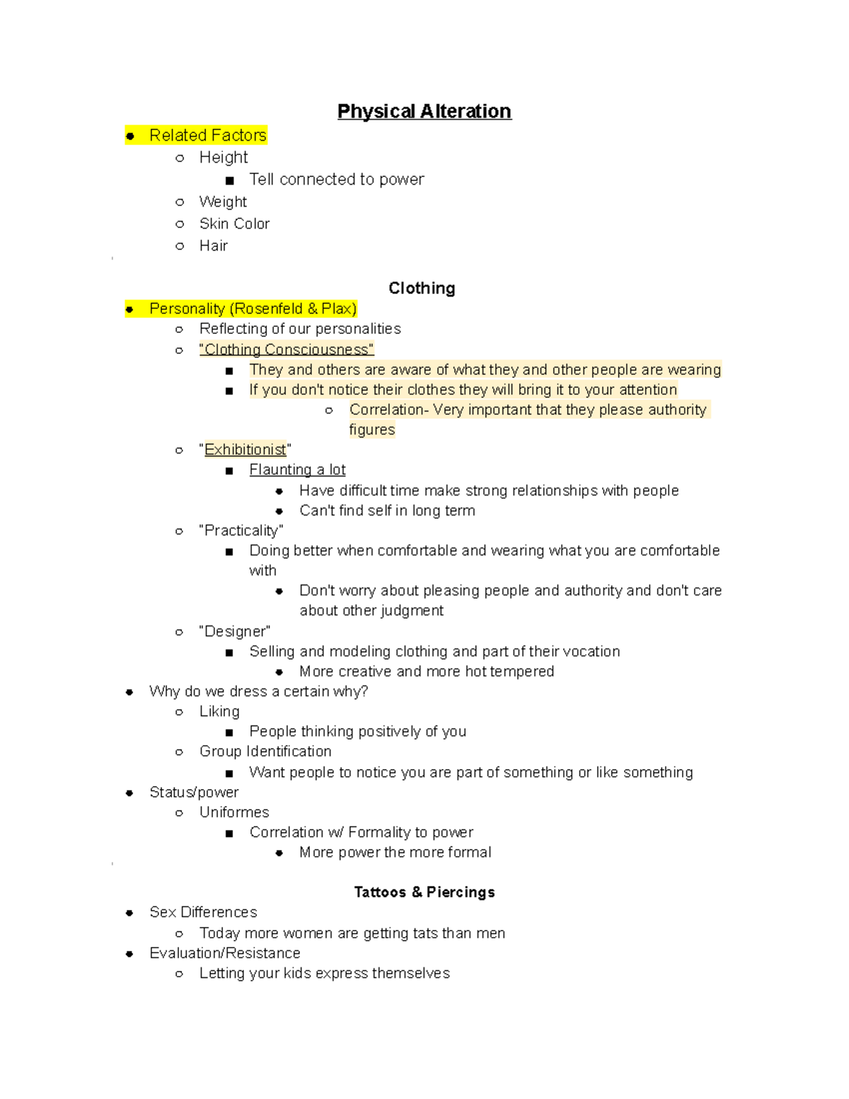 Physical Alteration - Lecture notes 1 - Physical Alteration Related ...