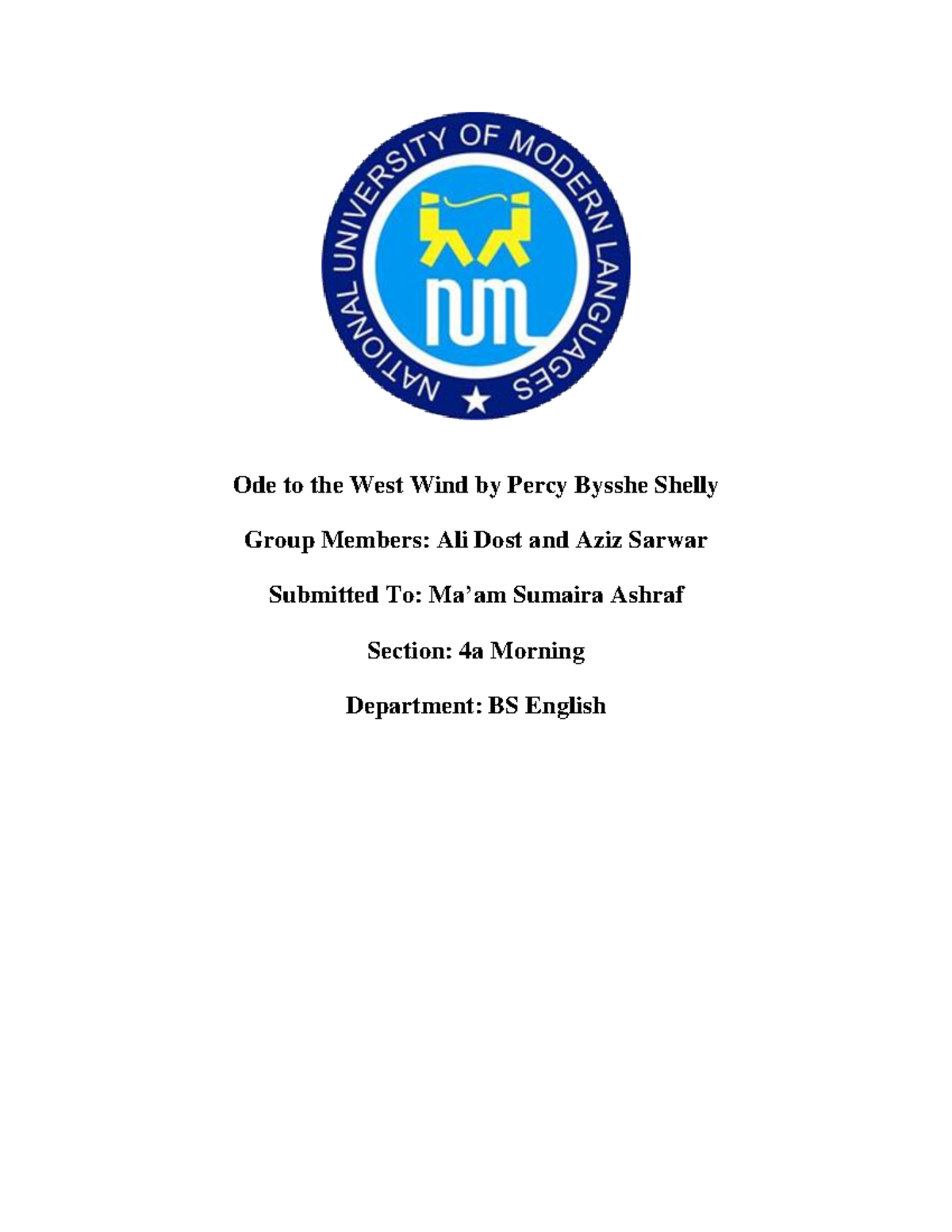 Ode to the West Wind by Percy Bysshe Shelly - His parents were ...