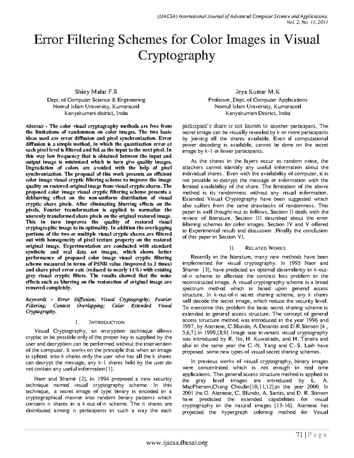 Paper 12- Error Filtering Schemes for Color Images in Visual ...