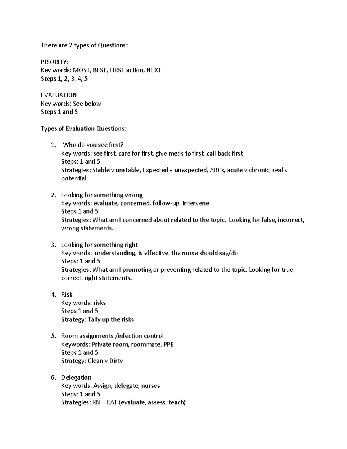 RH TYpes of Questions in preparation to NCLEX Exam - There are 2 types ...