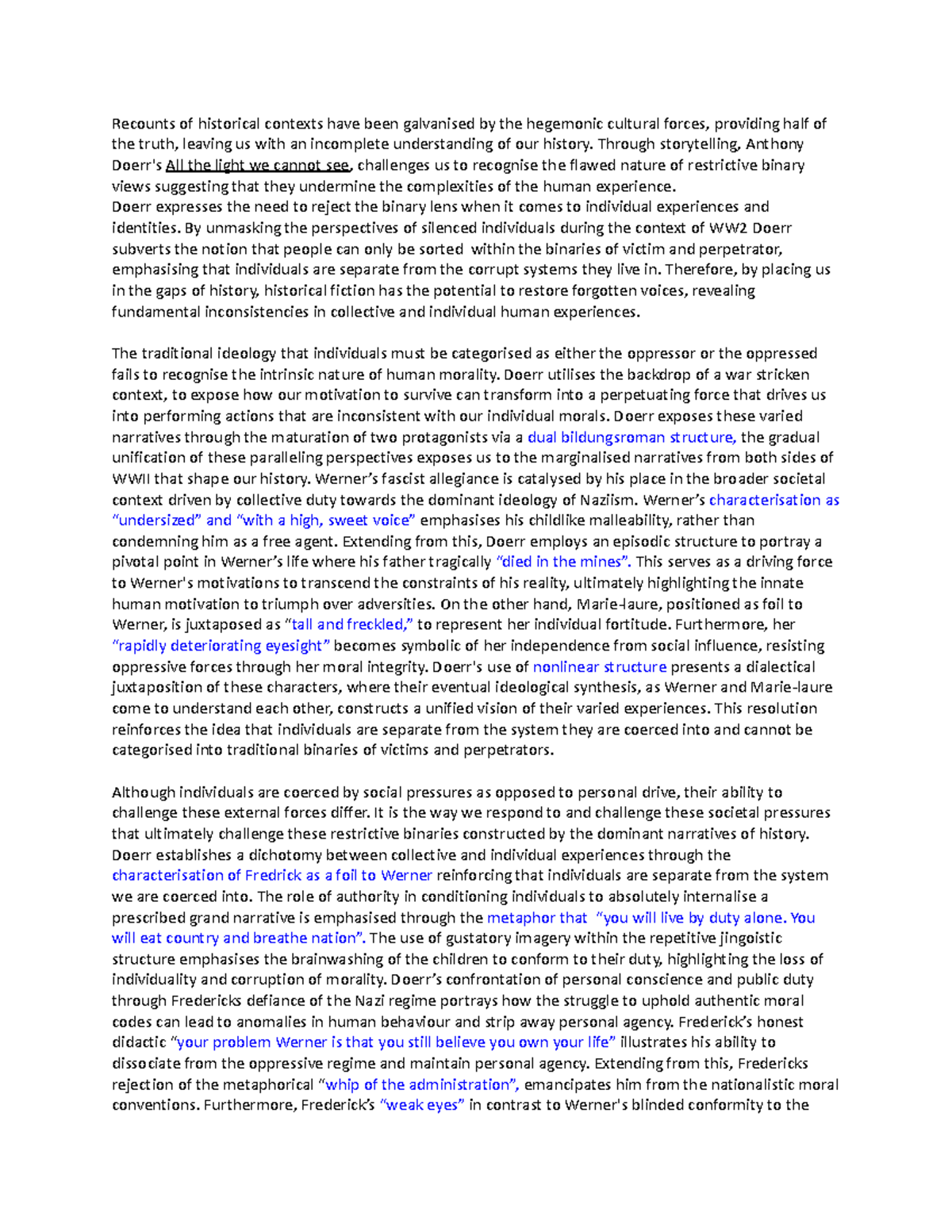 Common mod essay HSC - FIRST DRAFT - Recounts of historical contexts ...