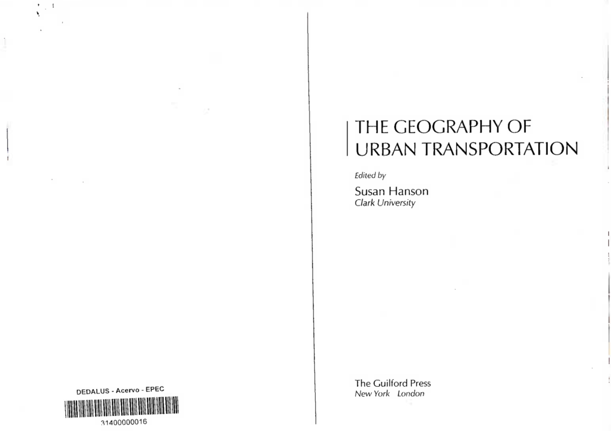 Hanson The Geography of Urban Transportation - THE GEOGRAPHY OF URBAN ...