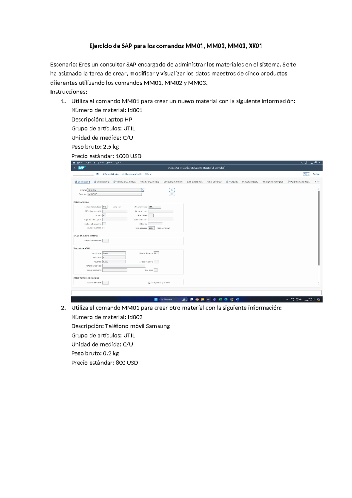 Sesión 5- Gestión DE Operaciones Logísticas 2 Cesar - Ejercicio de SAP ...