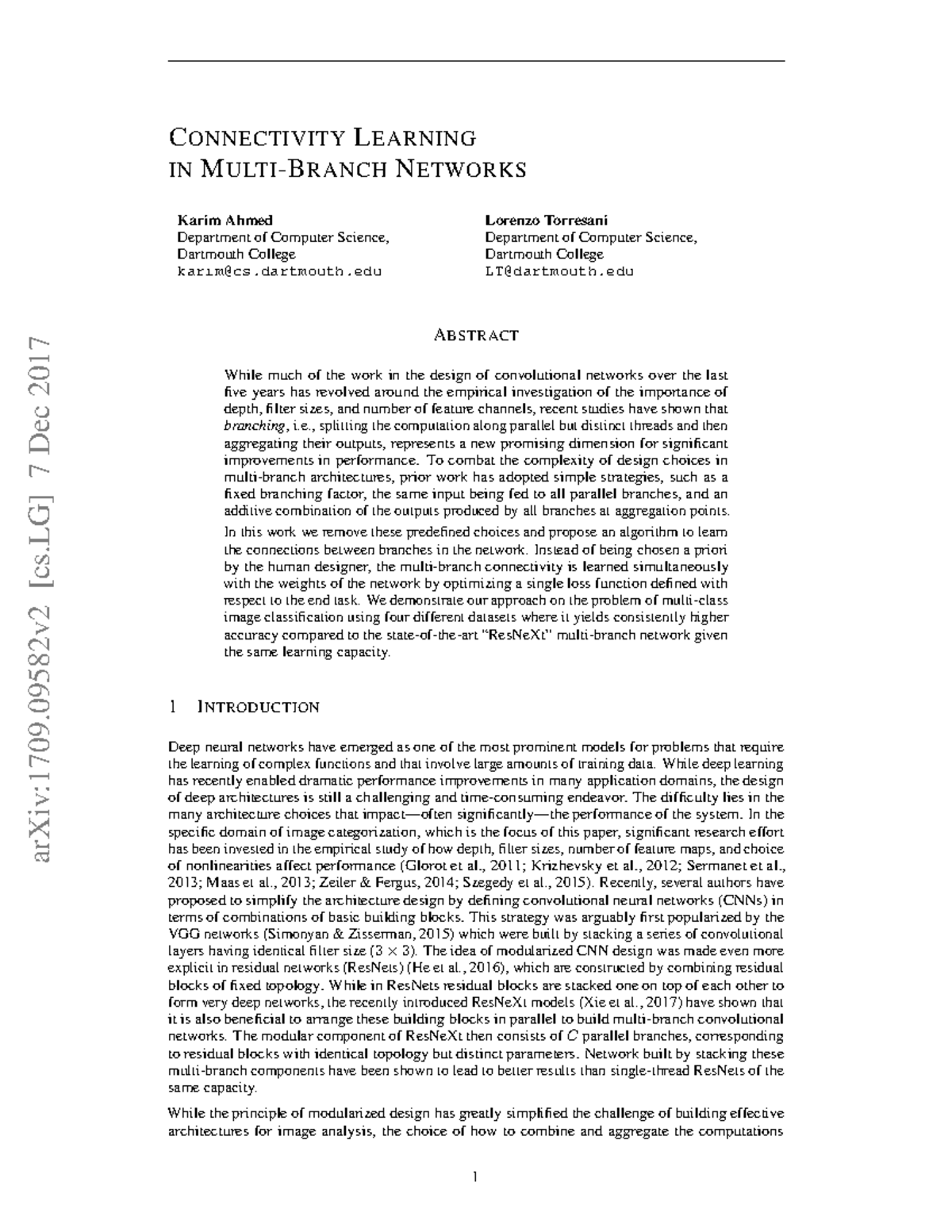 Connectivity Learning IN Multi- Branch Networks - CONNECTIVITYLEARNING ...