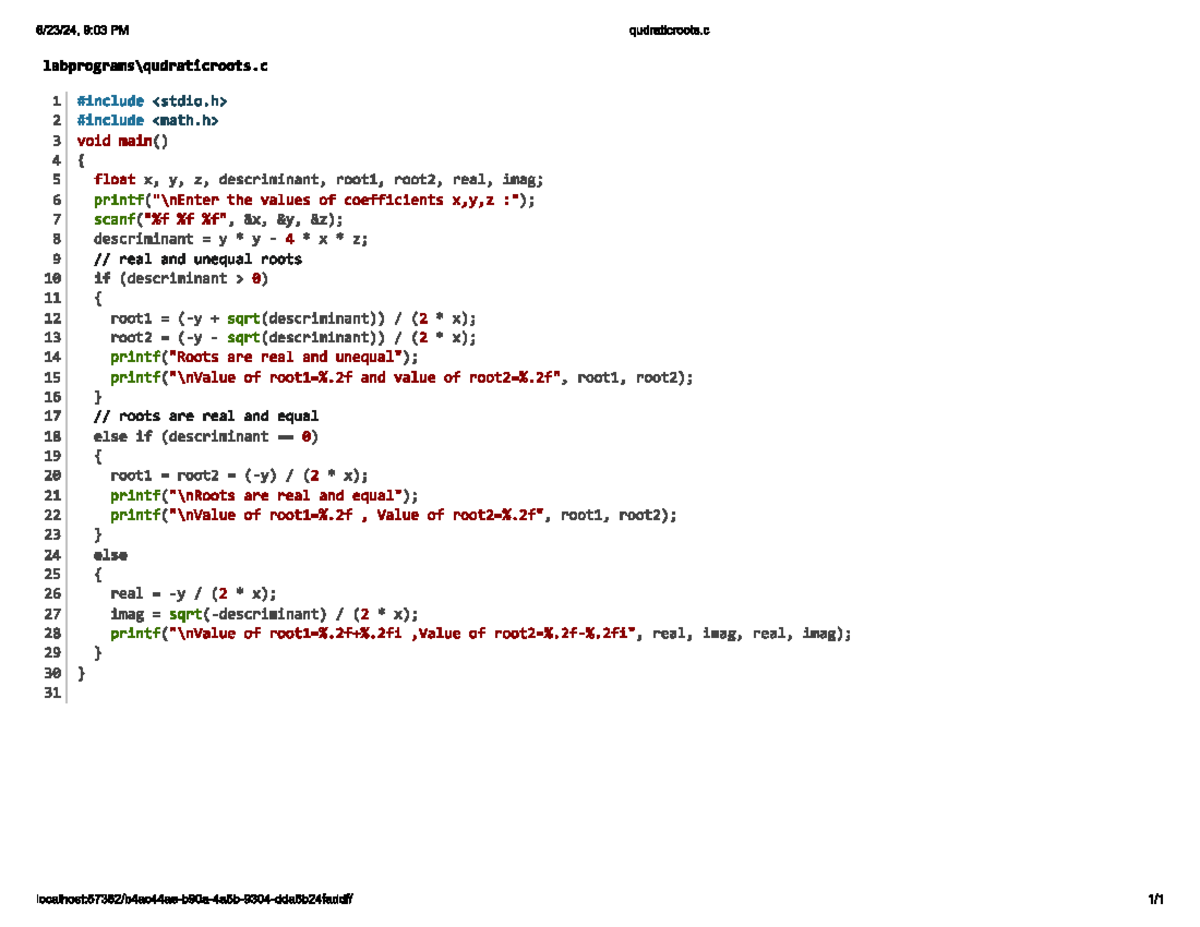 Quadratic Roots - 6/23/24, 9:03 PM qudraticroots labprograms ...