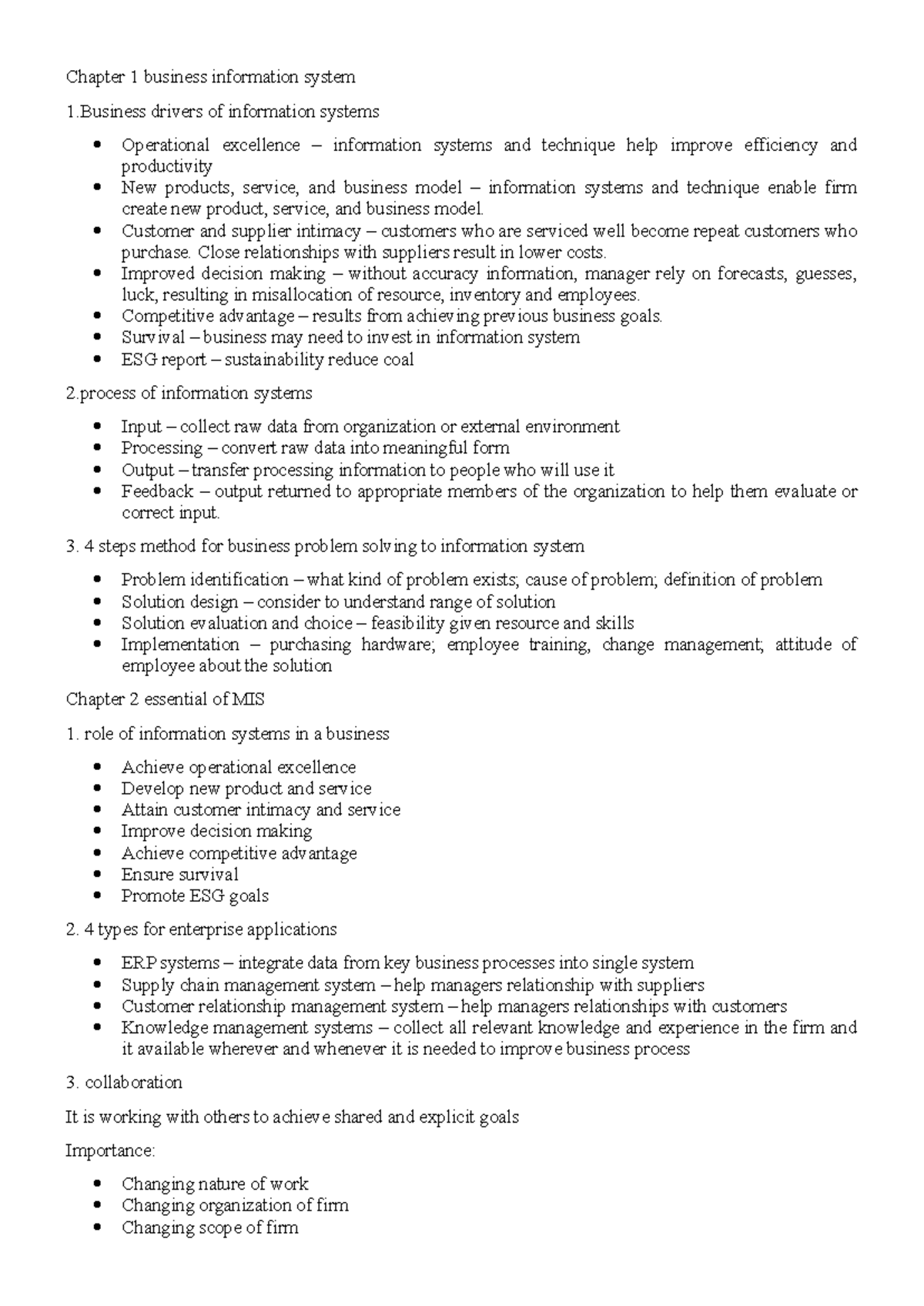 Part I - The course focus on the operation and project management ...