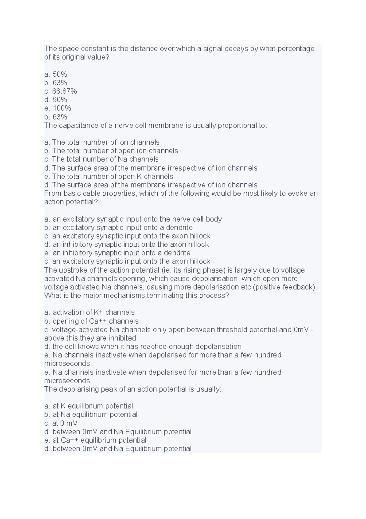 4 NOTES AND STUDY GUIDE - The space constant is the distance over which ...