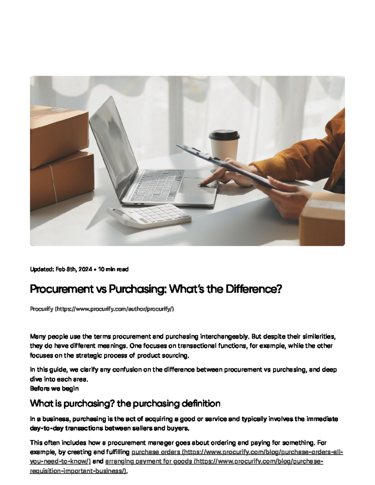 Procurement vs Purchasing - Updated: Feb 8 th, 2024 • 10 min read ...