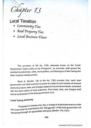 LGU taxation Book II - THE LOCAL GOVERNMENT CODE OF THE PHILIPPINES ...