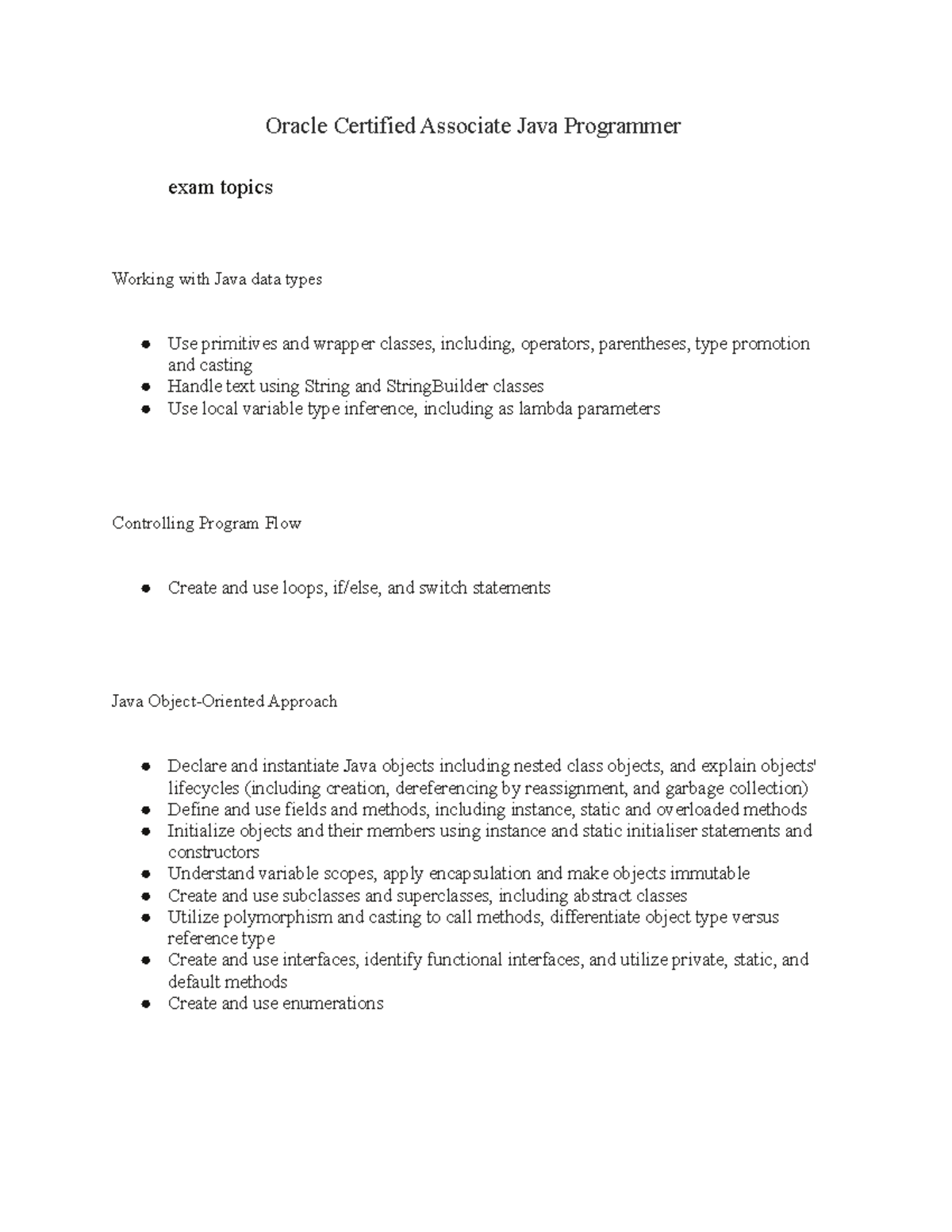 Oracle Certified Associate Java Programmer Util Package Use Java