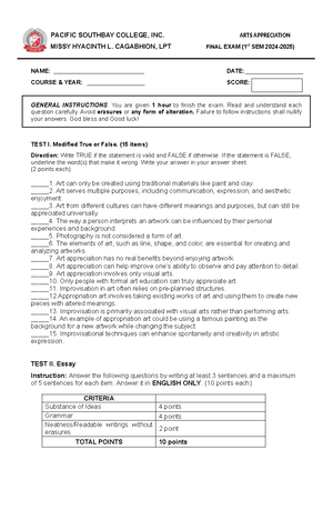 FS1 Sample Answer - PAGE 128- REFLECTION 1. I realized that monitoring ...